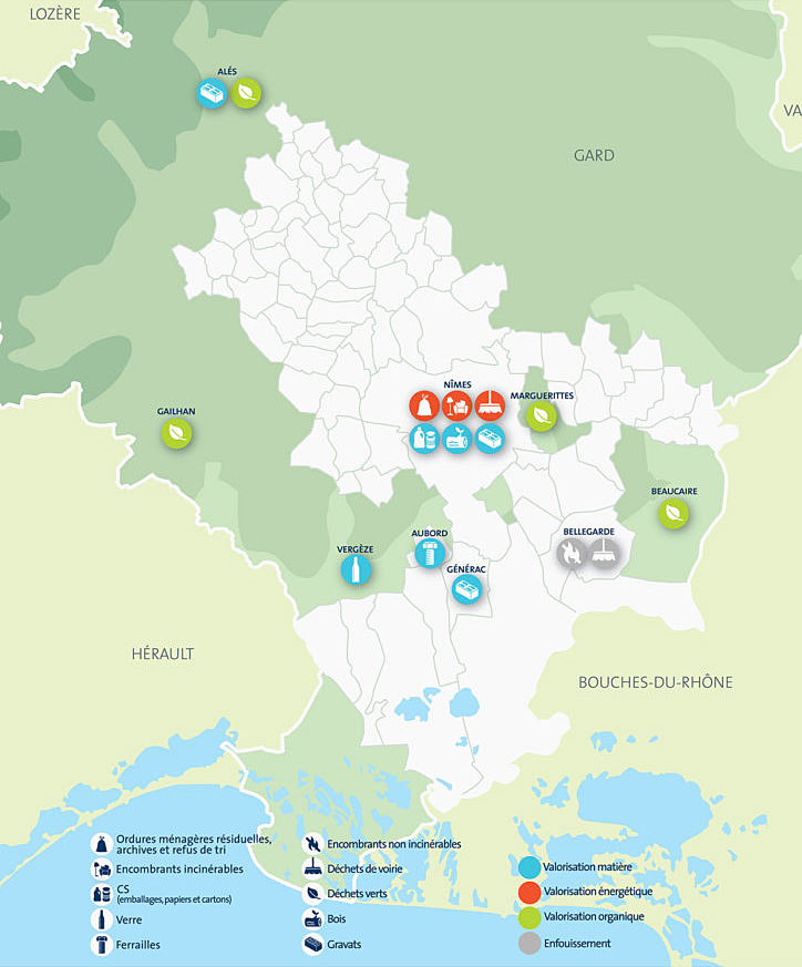 Les installations du Sitom Sud Gard - SITOM